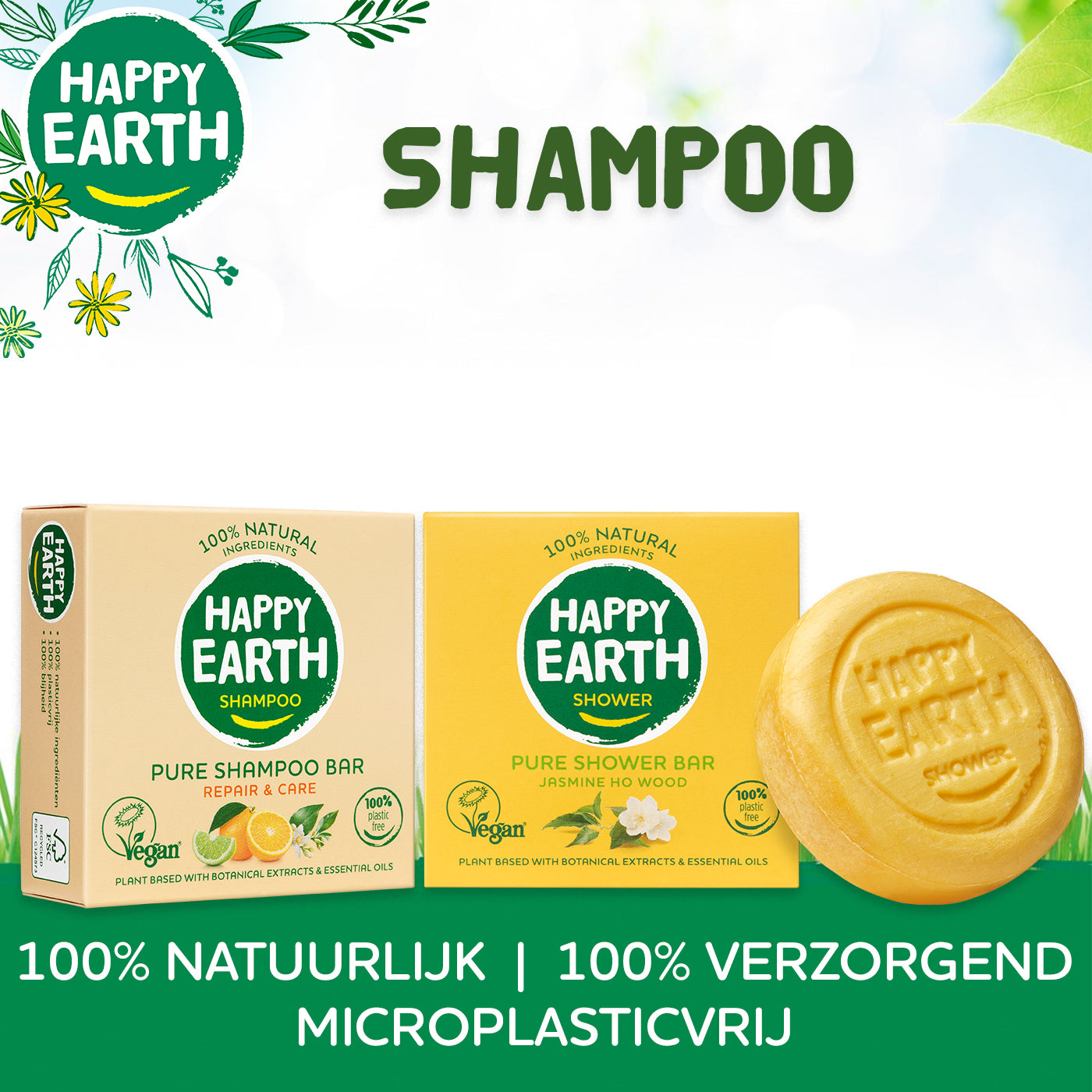Shampoo zonder sulfaten en parabenen Kruidvat | Happy Earth
